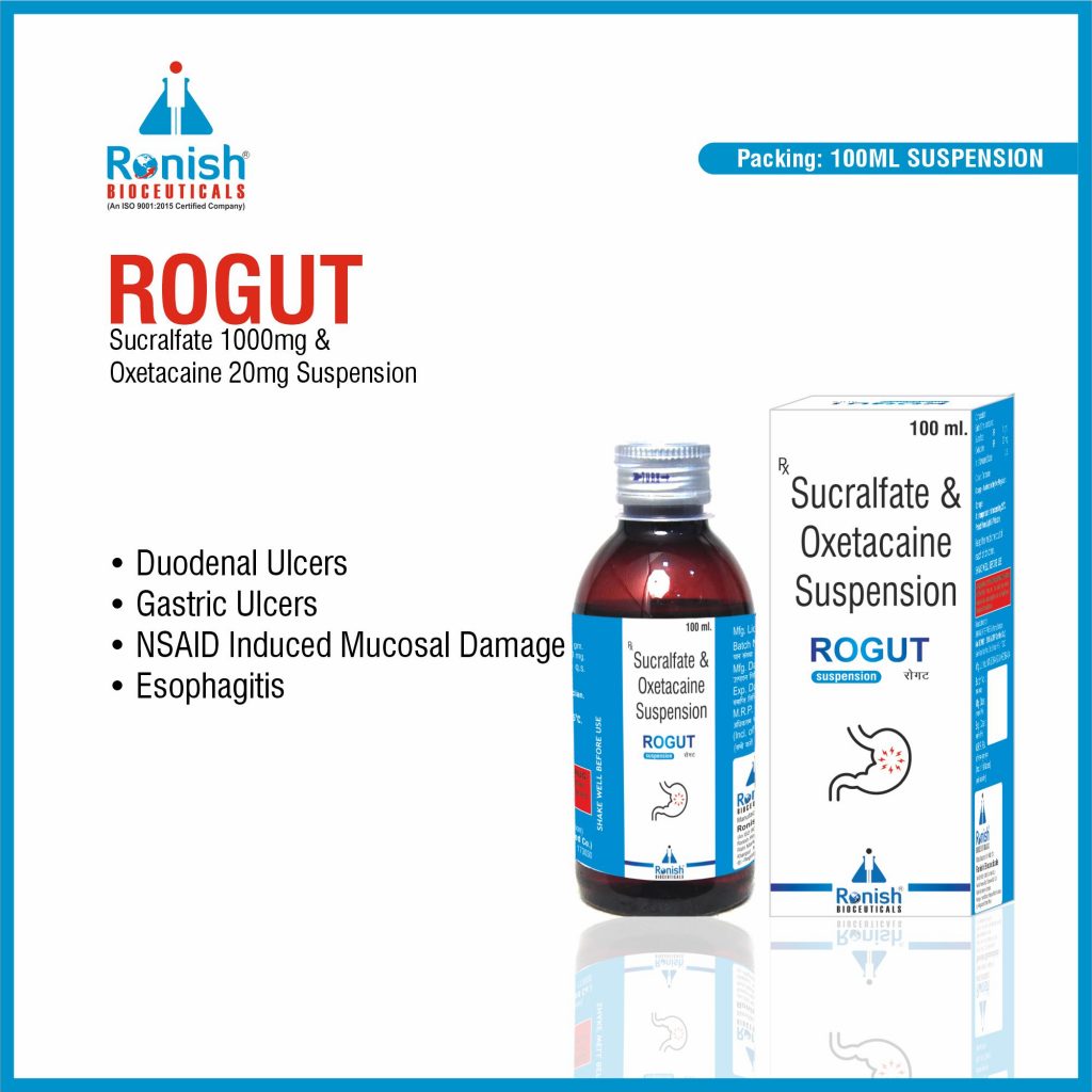 Rogut - Sucralfate 1gm + Oxetacaine 20mg/10ml Suspension | Order Now!