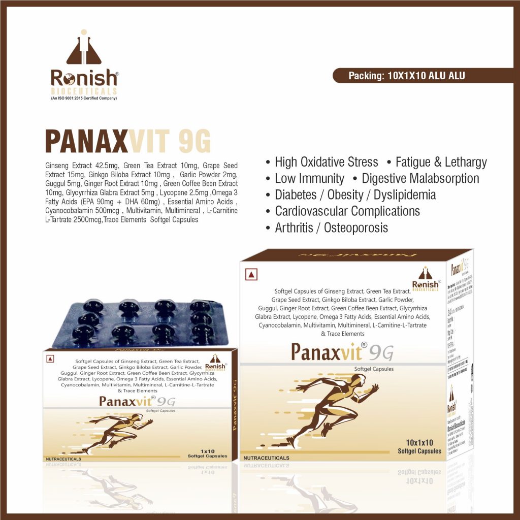 PANAXVITᴿ-9G SOFT GEL - Ronish Bioceuticals