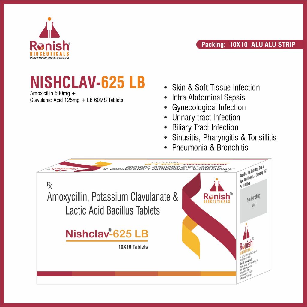 Nishclav-625 Lb 10X1X10 - Ronish Bioceuticals