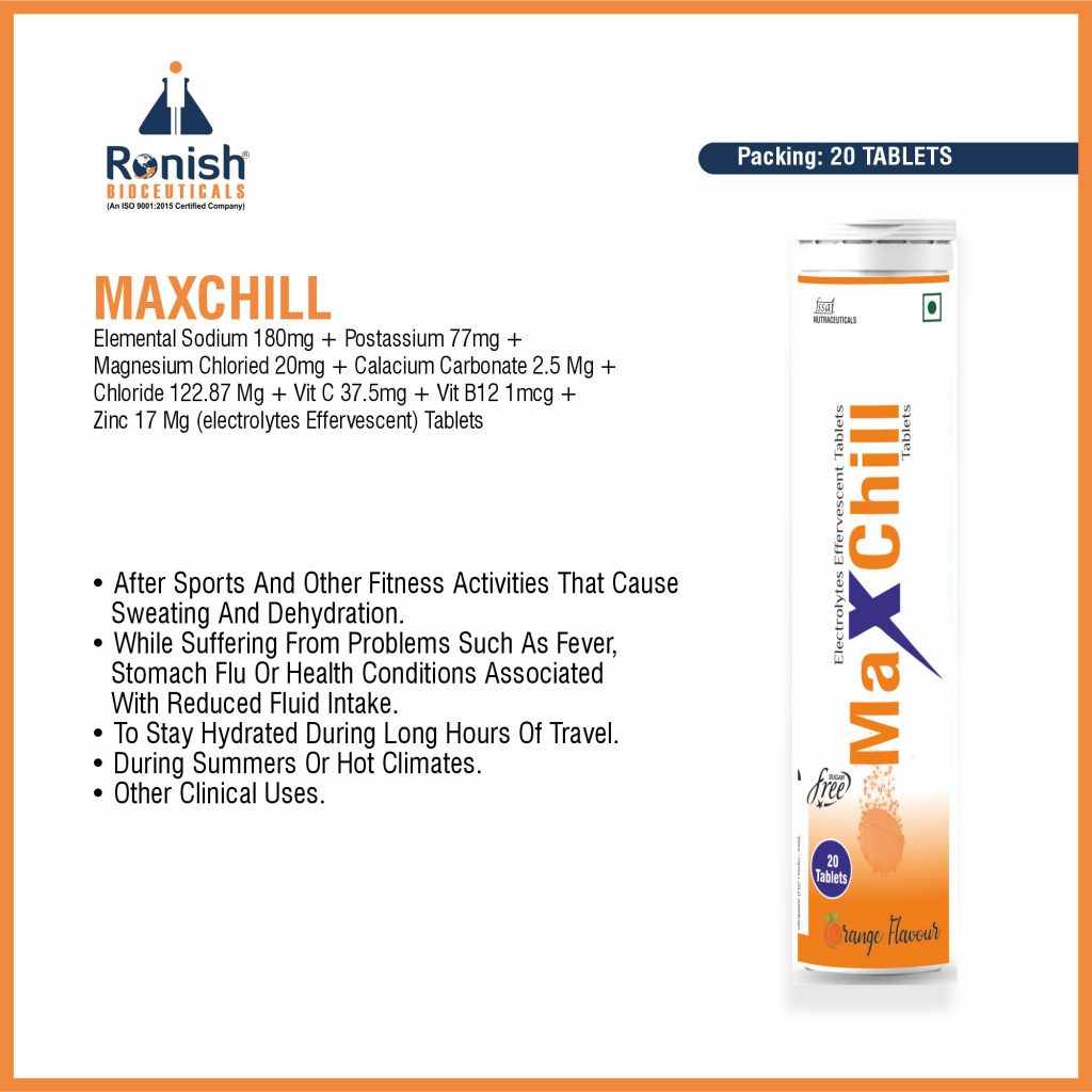 MAXCHILL EFFERVESCENT TAB - Ronish Bioceuticals